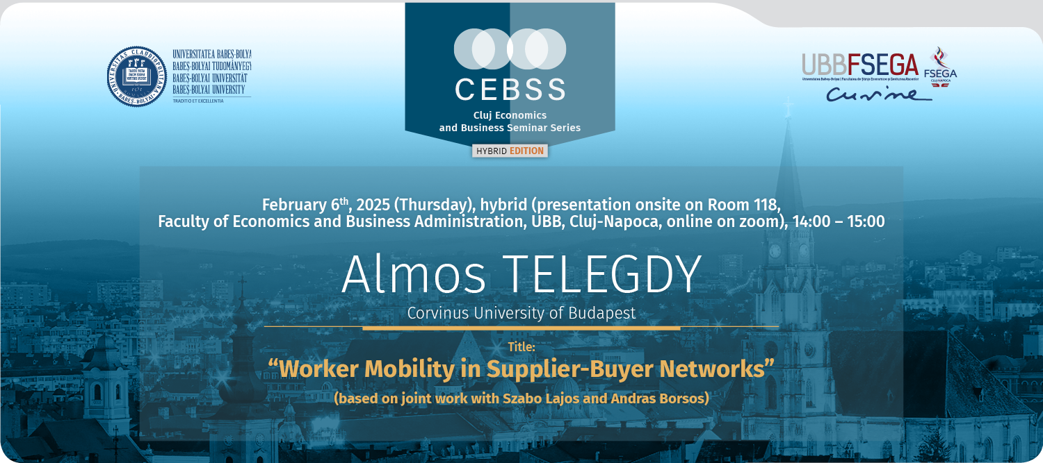 FSEGA - Facultatea de Stiinte Economice si Gestiunea Afacerilor, UBB ...