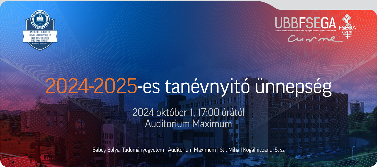 FSEGA - Facultatea de Stiinte Economice si Gestiunea Afacerilor, UBB ...